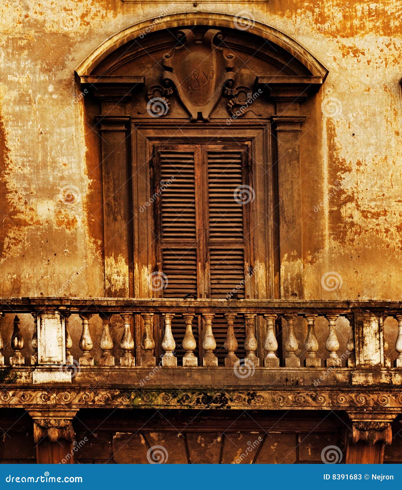 Vintage window and balcony stock image. Image of grunge - 8391683