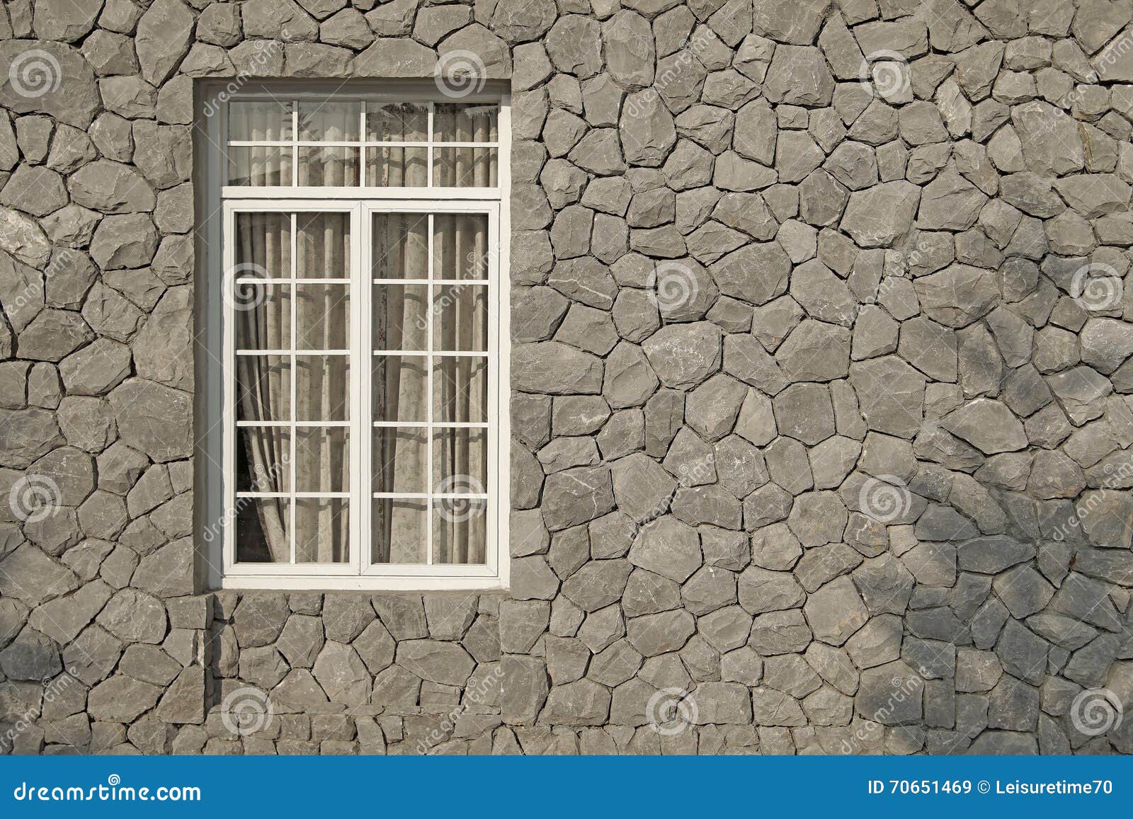 Vintage Window on Stone Wall Background Stock Image - Image of room ...