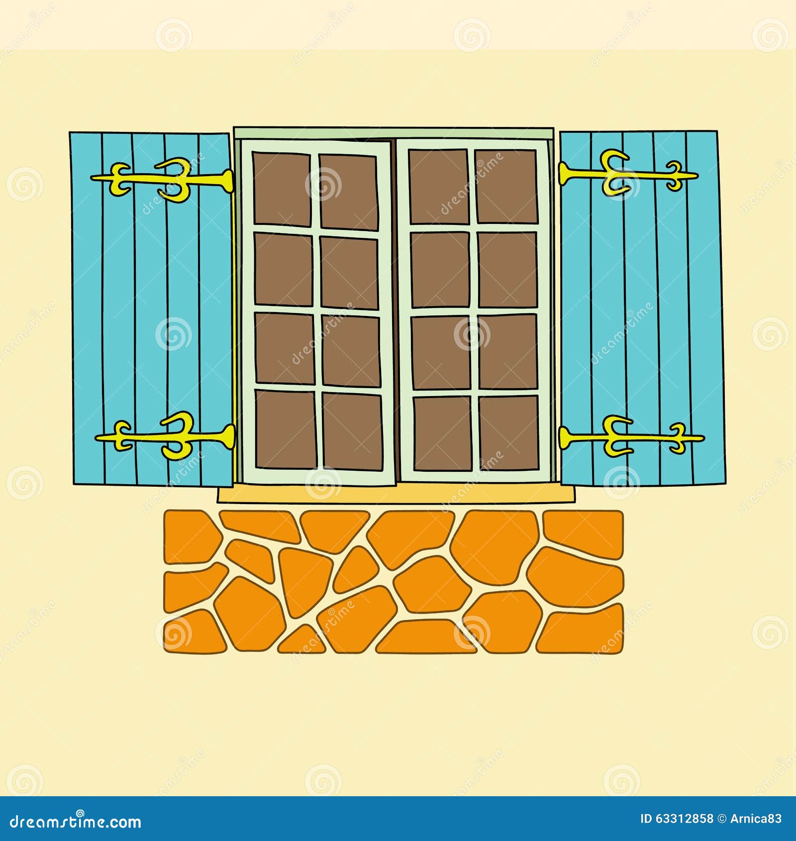Vintage window. Vector stock vector. Illustration of construction ...
