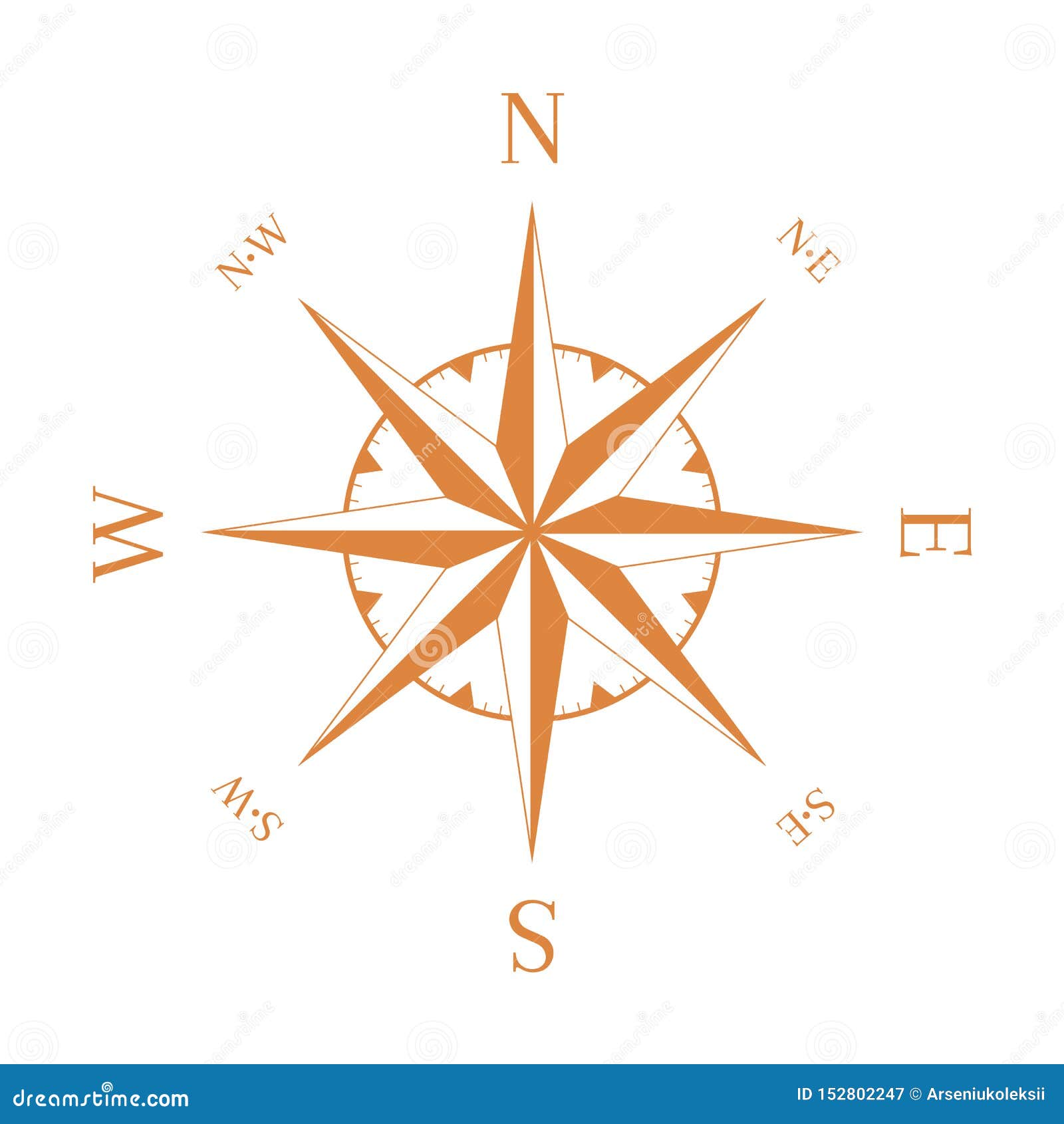 Vintage Windrose with Dials of Winds Stock Vector - Illustration of ...