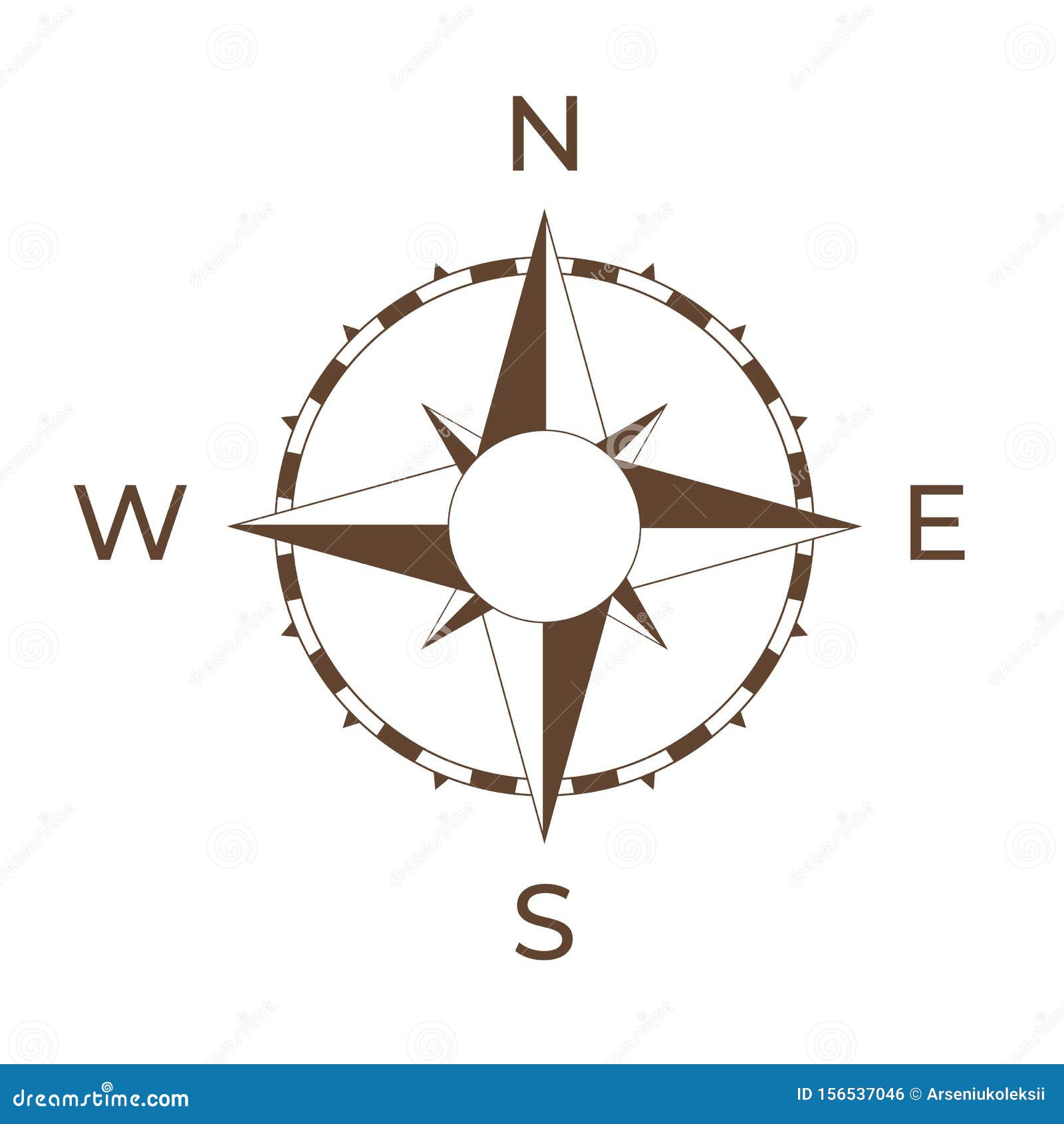 Vintage Windrose with Dials of Winds Stock Vector - Illustration of ...