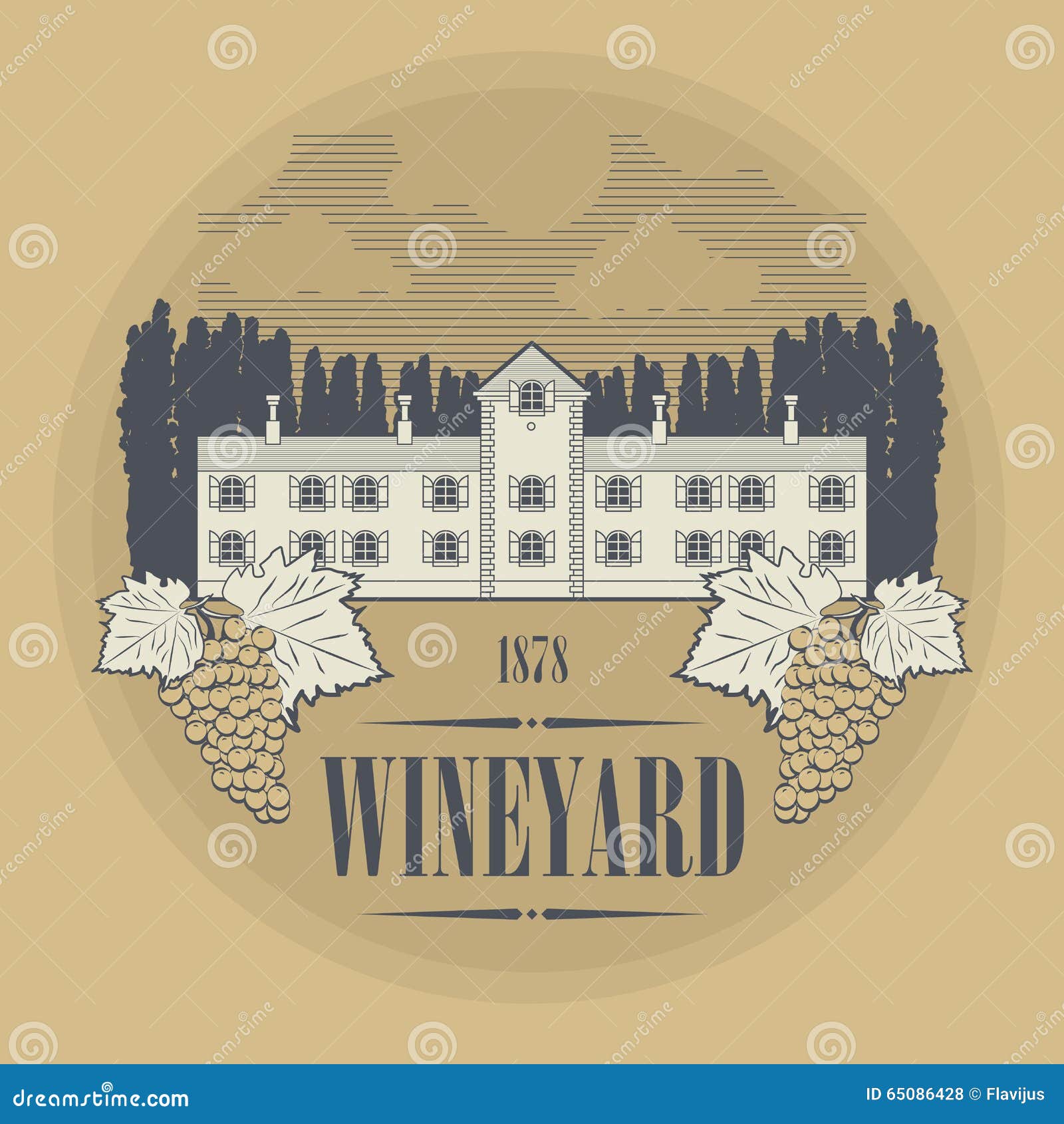 Vintage wine label stock vector. Illustration of alcohol - 65086428