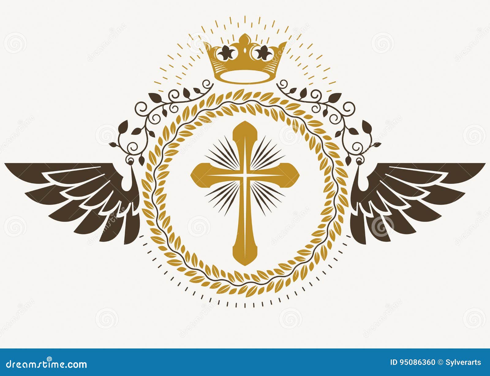 Vintage Winged Motorcycle Wheel Concept Cartoon Vector | CartoonDealer ...