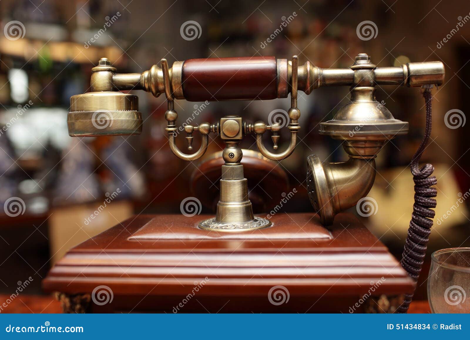 Vintage wired phone stock photo. Image of ringing, equipment - 51434834