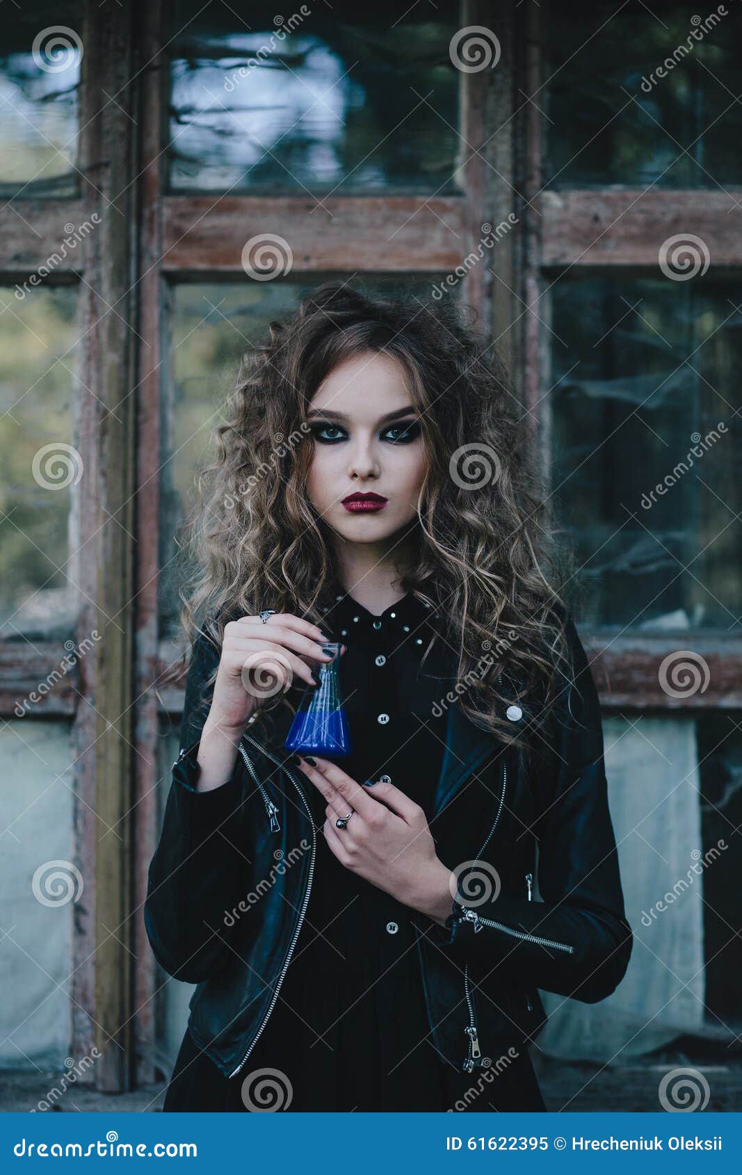 Vintage Witch with Elixir in Hand Stock Image - Image of magic, curse ...