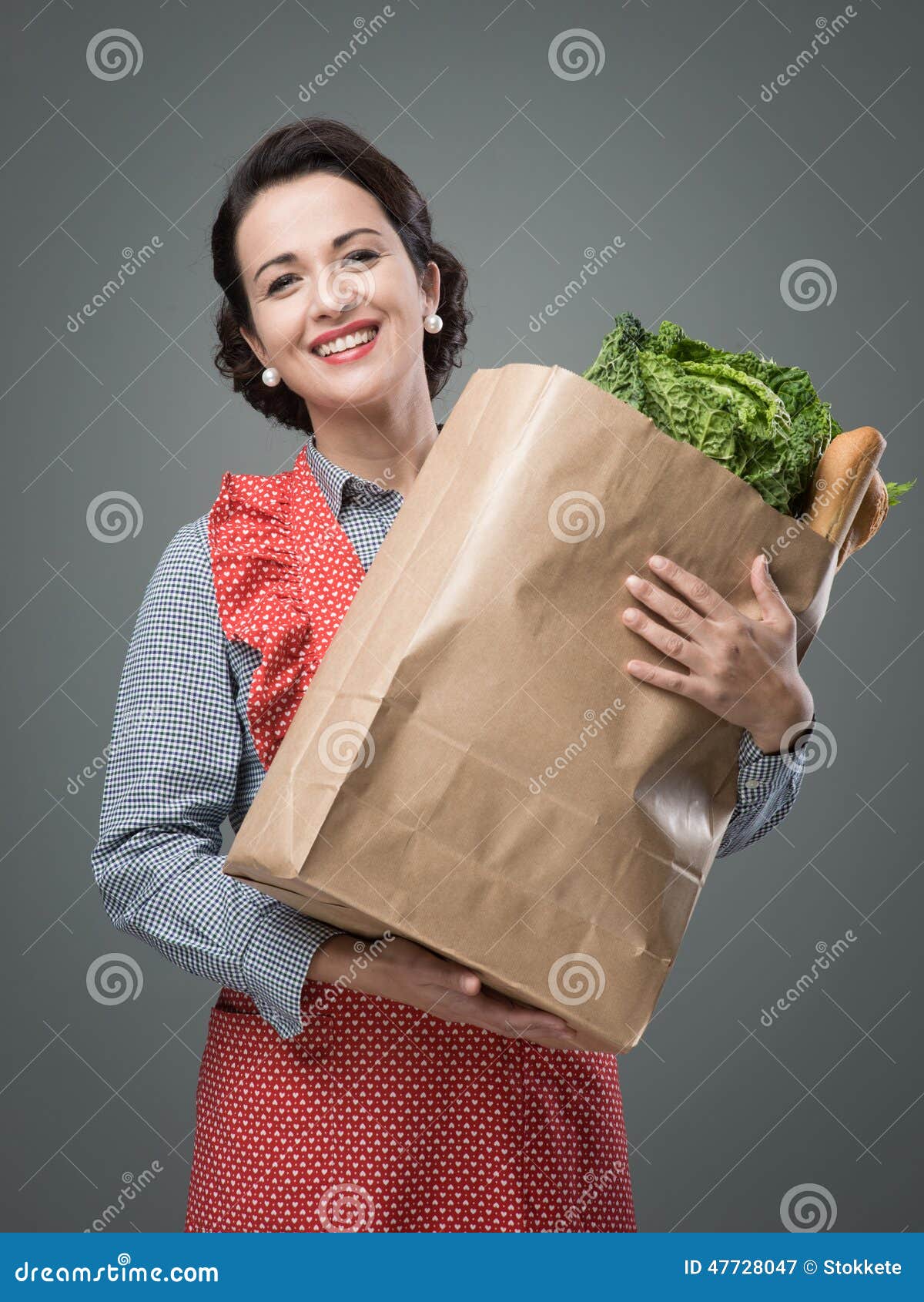 Vintage Woman with Grocery Bag Stock Image - Image of grocery, 1950s ... Vintage Woman with Grocery Bag Stock Image - Image of grocery, 1950s ...
