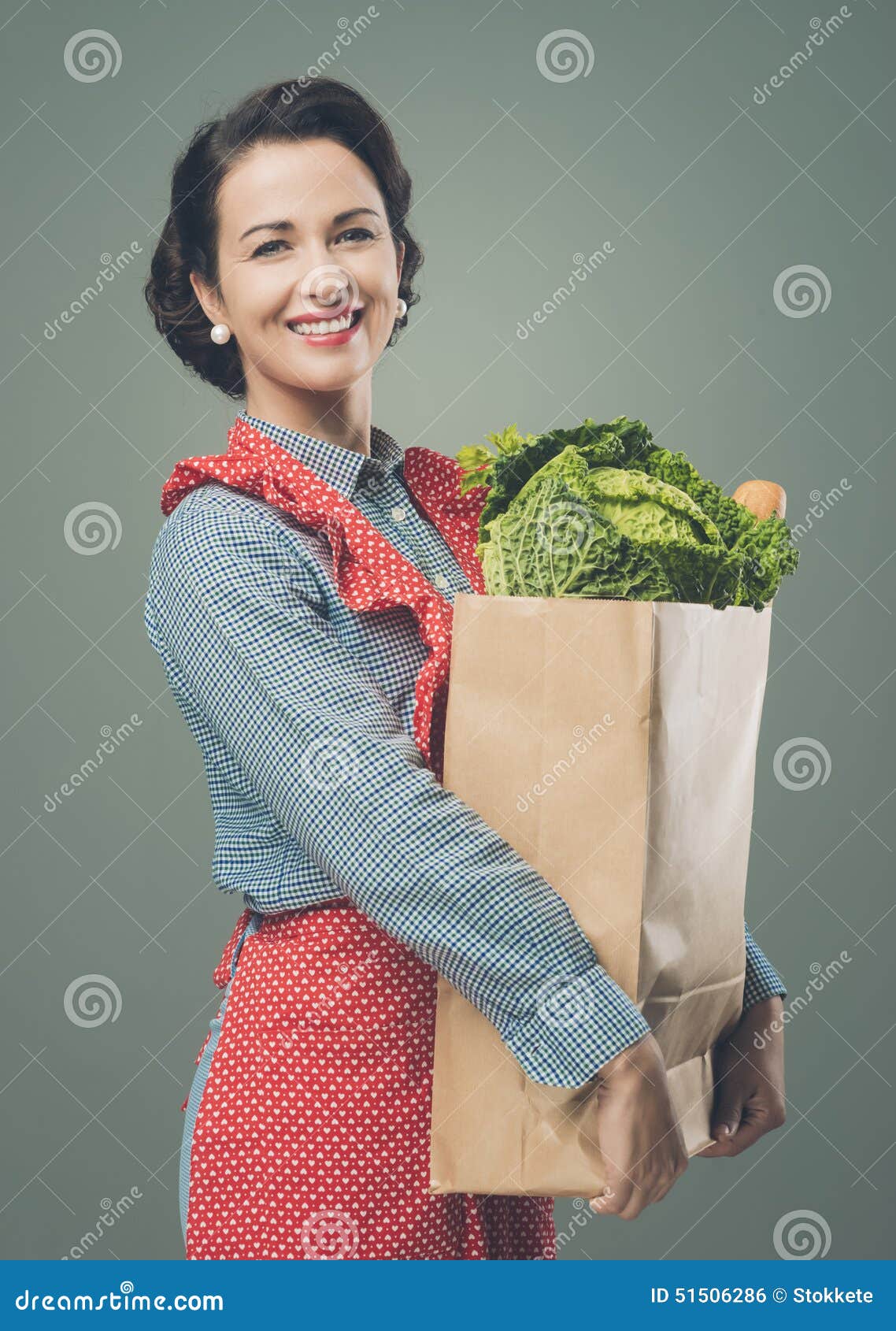Vintage Woman with Grocery Bag Stock Photo - Image of cheerful, holding ... Vintage Woman with Grocery Bag Stock Photo - Image of cheerful, holding ...