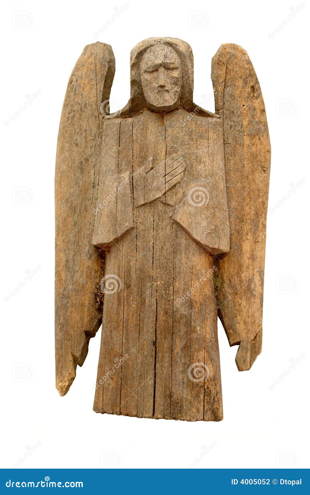 Vintage wood angel stock photo. Image of ancient, wood - 4005052