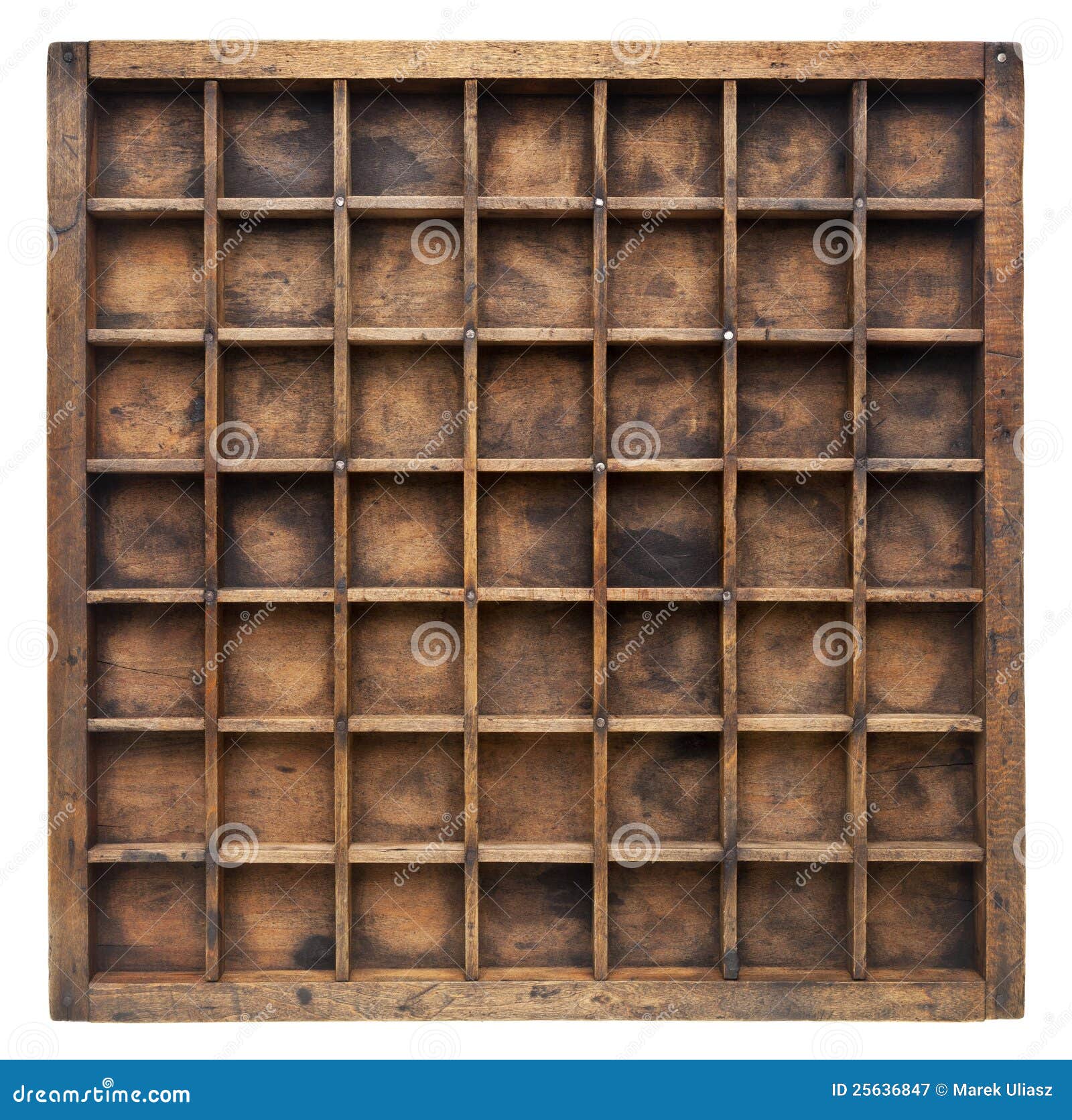 Vintage Wood Typesetter Case Stock Image - Image of grid, frame: 25636847