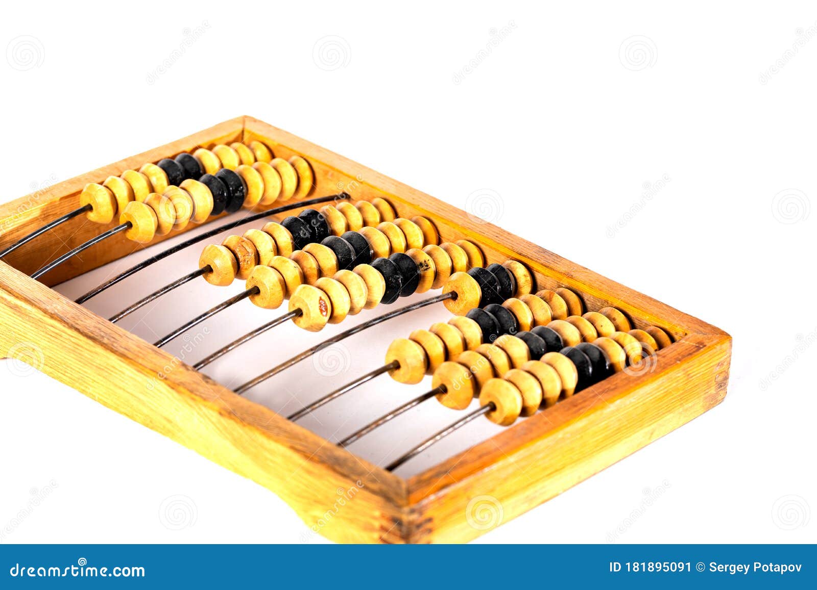 Vintage Wooden Abacus on a White Background Stock Image - Image of ...