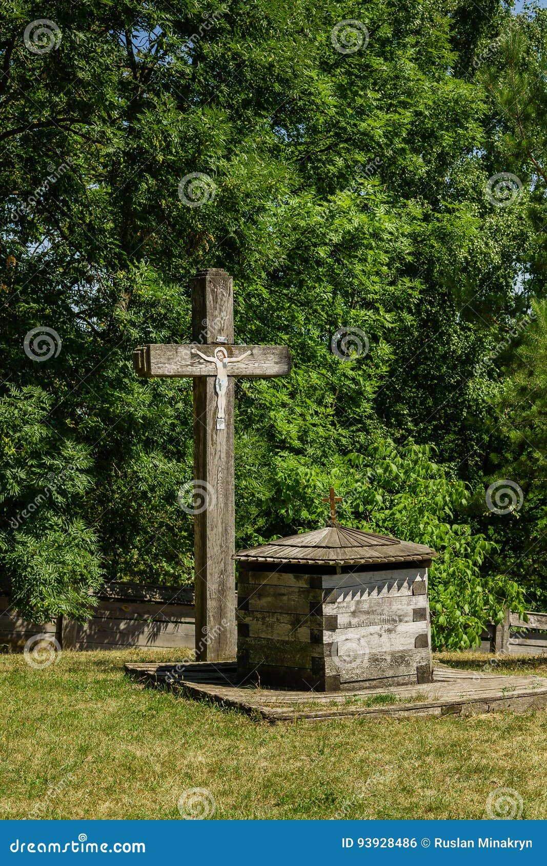 Vintage wooden cross stock photo. Image of christian - 93928486