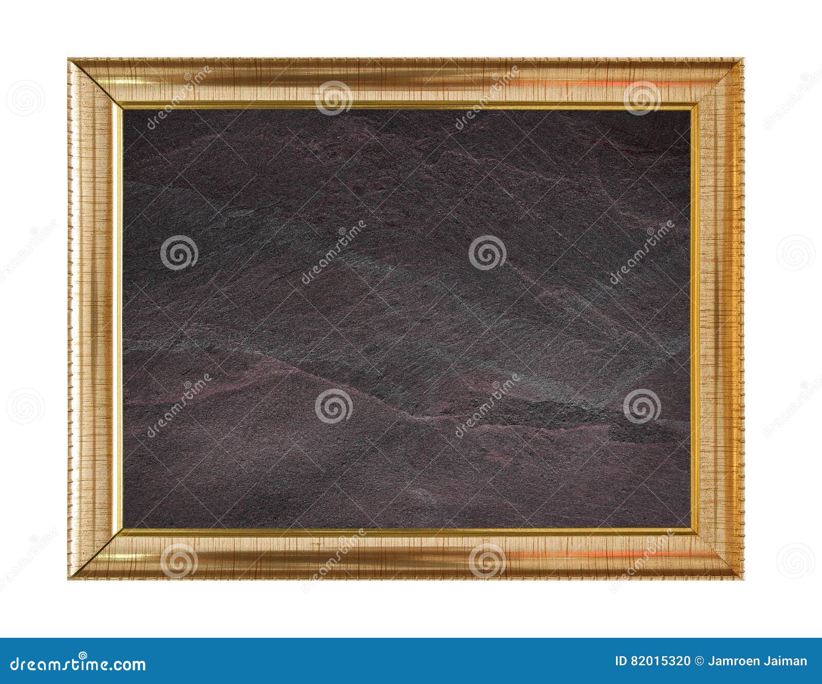 Vintage Wooden Frame on Black Slate Background. Stock Photo - Image of ...