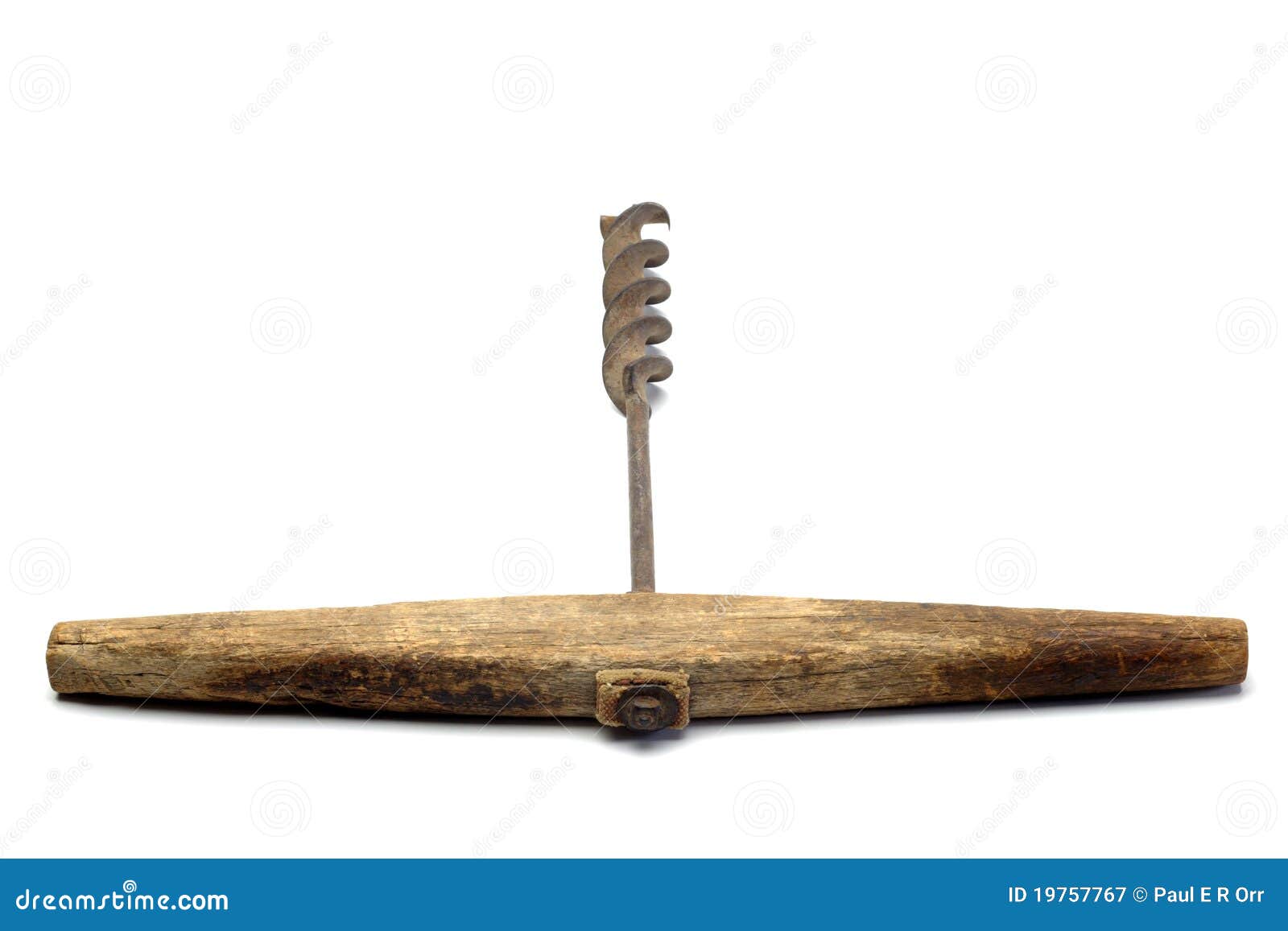 Vintage wooden hand drill stock image. Image of detail - 19757767