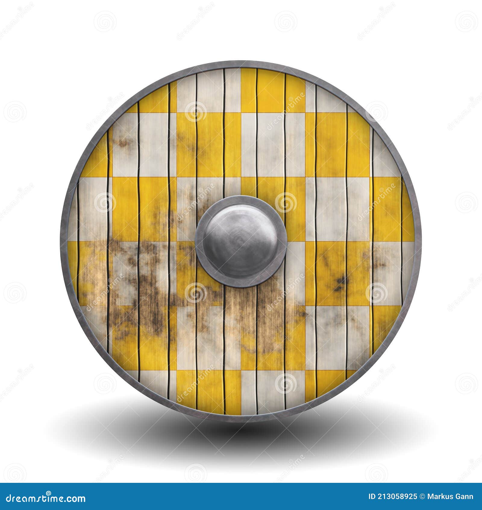 Vintage Wooden Knight Shield Stock Illustration - Illustration of ...