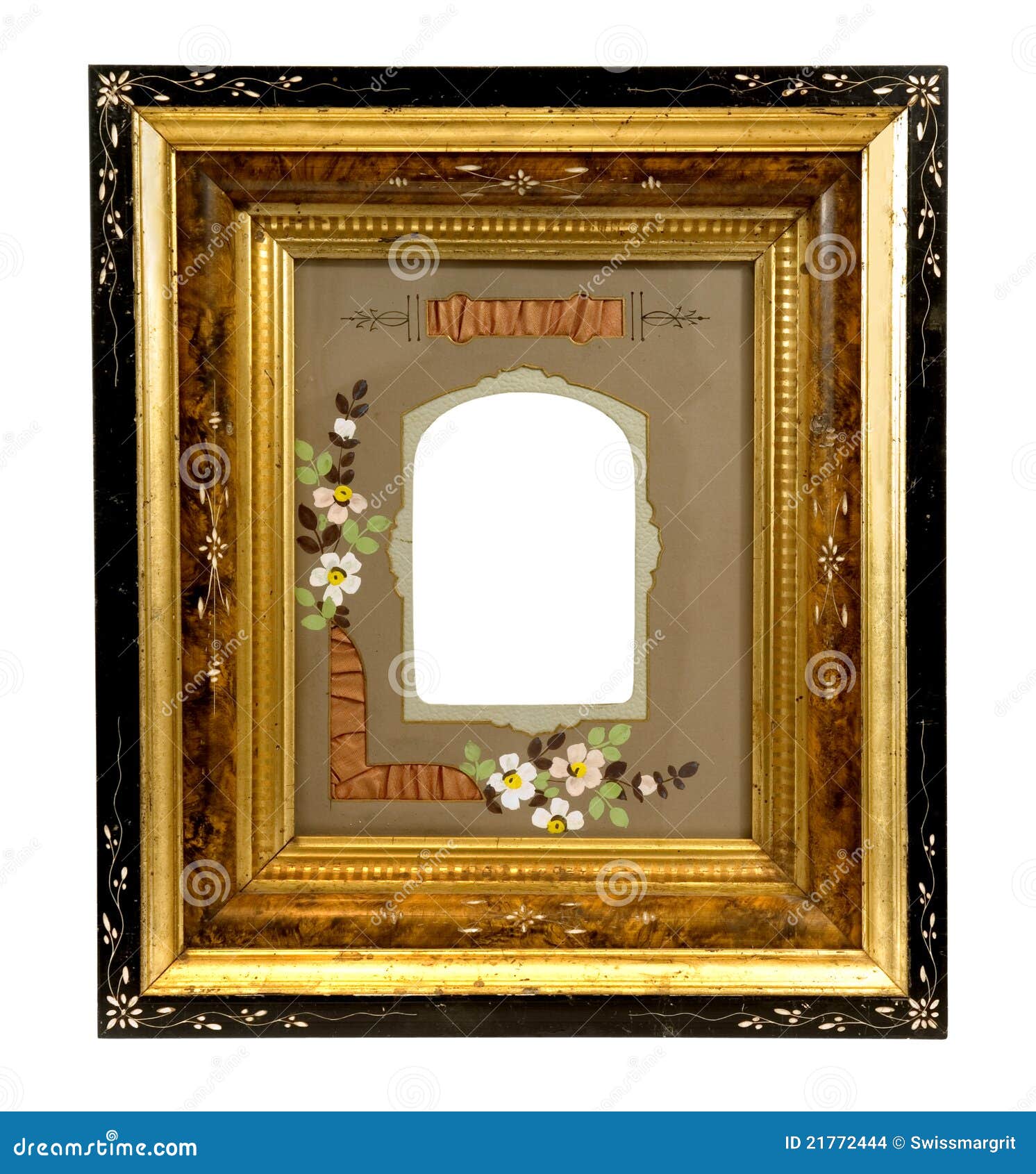Vintage Wooden Picture Frame Stock Photo - Image of object, border ...