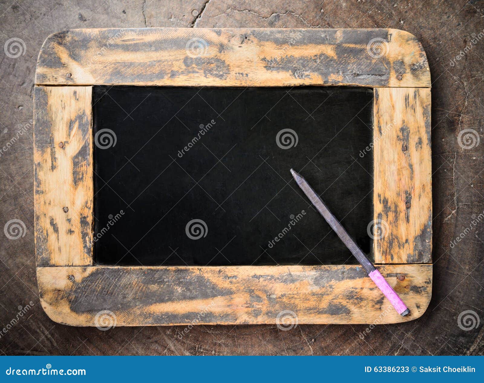Vintage Wooden Slate Chalkboard Stock Image - Image of frame, board ...