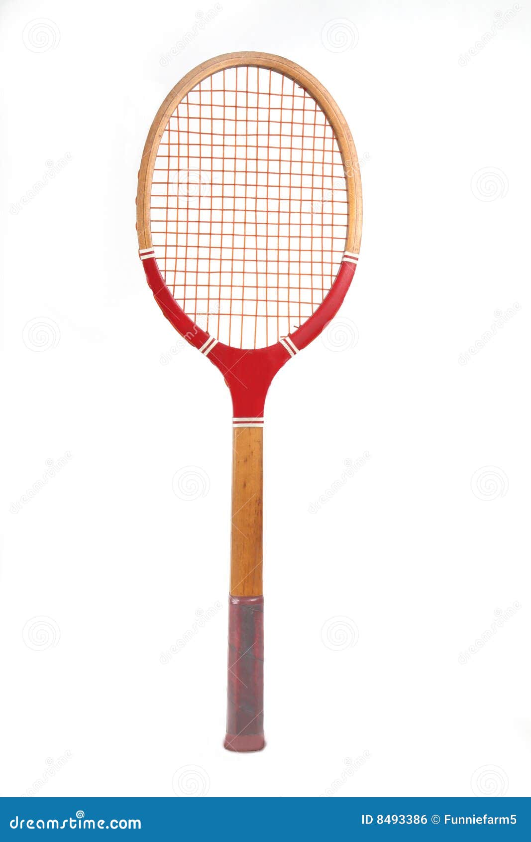 Vintage Wooden Tennis Racket Stock Photo - Image of game, sport: 8493386