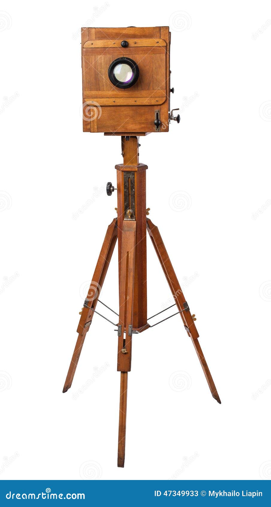Vintage wooden view camera stock image. Image of body - 47349933
