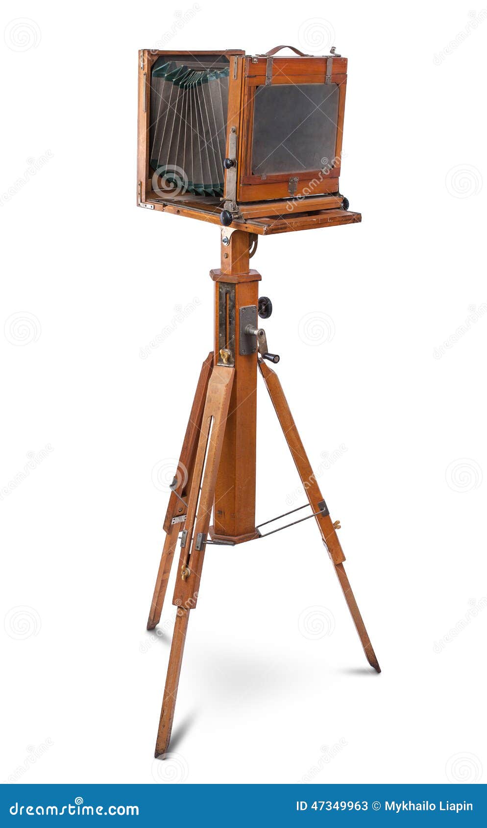 Vintage wooden view camera stock image. Image of glass - 47349963