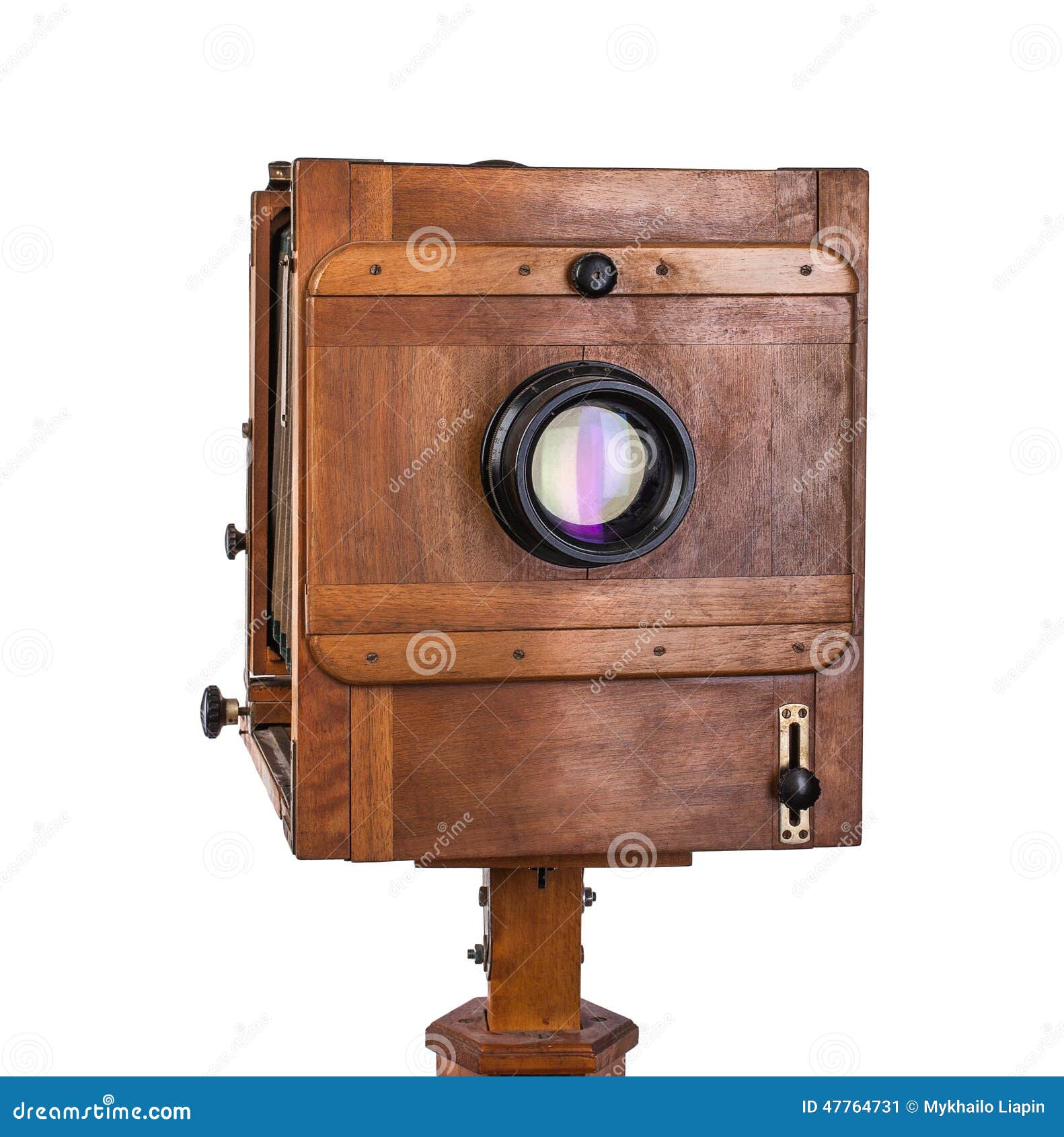 Vintage wooden view camera stock image. Image of aged - 47764731