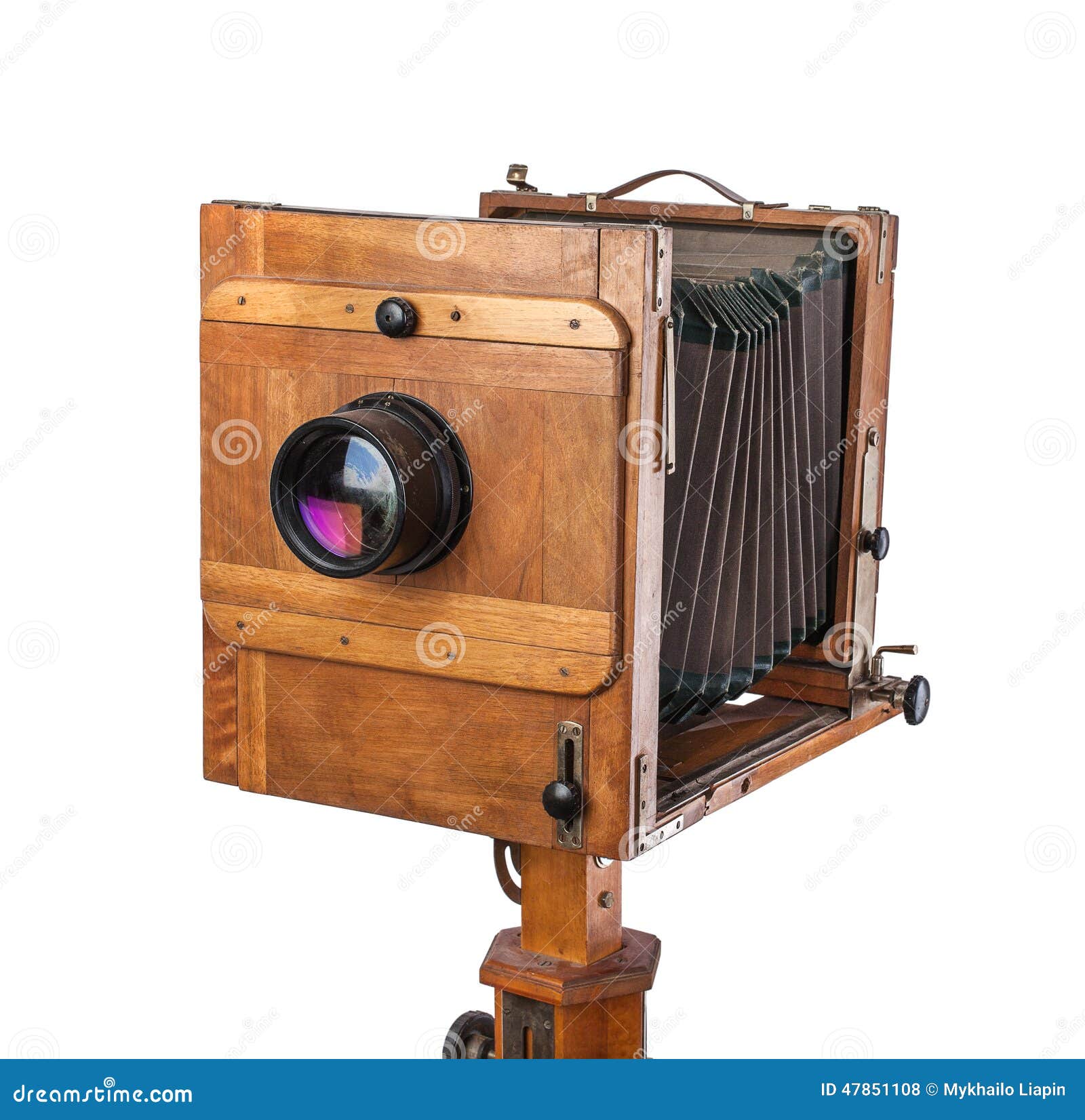 Vintage wooden view camera stock photo. Image of history - 47851108