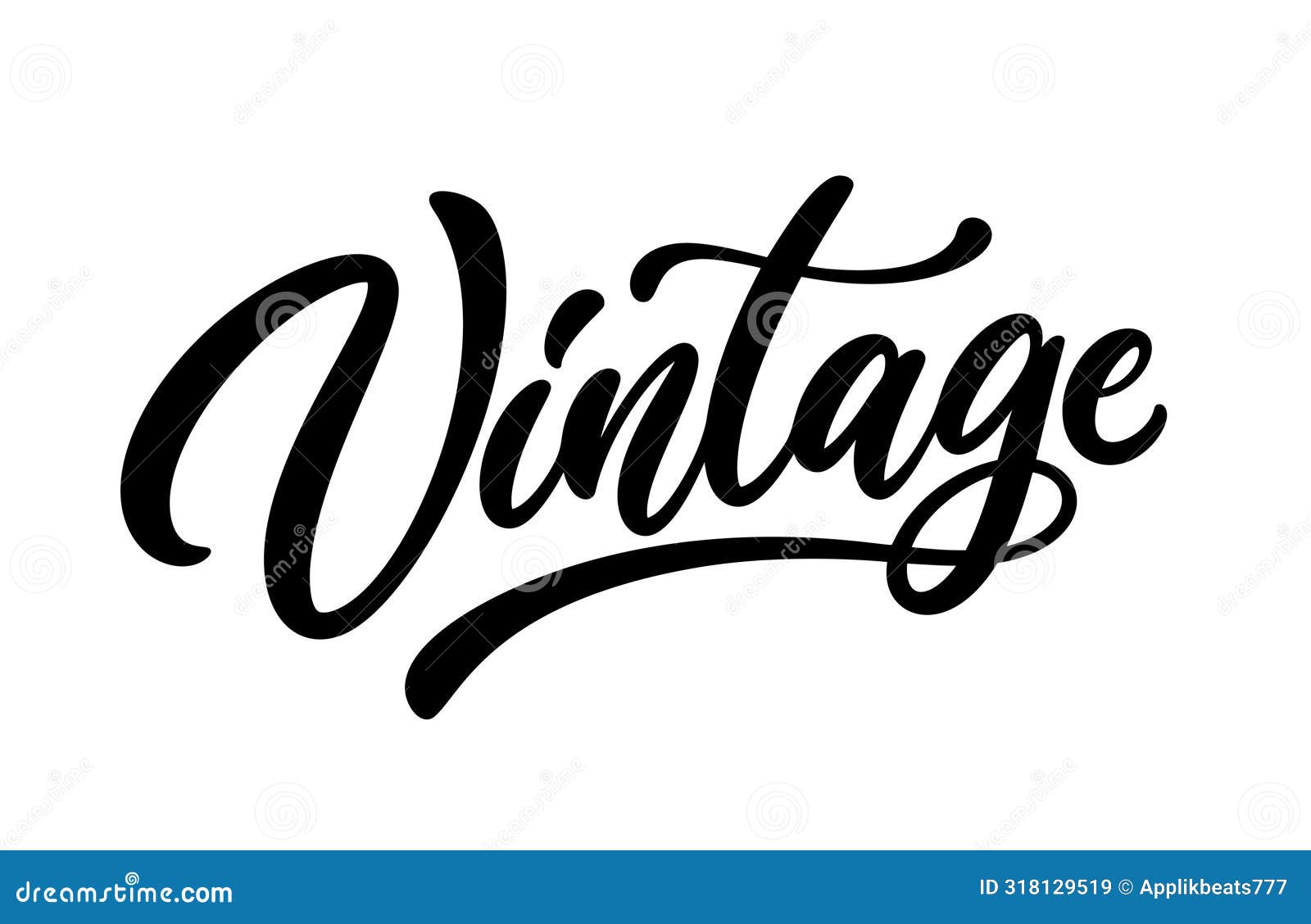 Vintage Word, Lettering Calligraphy Stock Vector - Illustration of ...