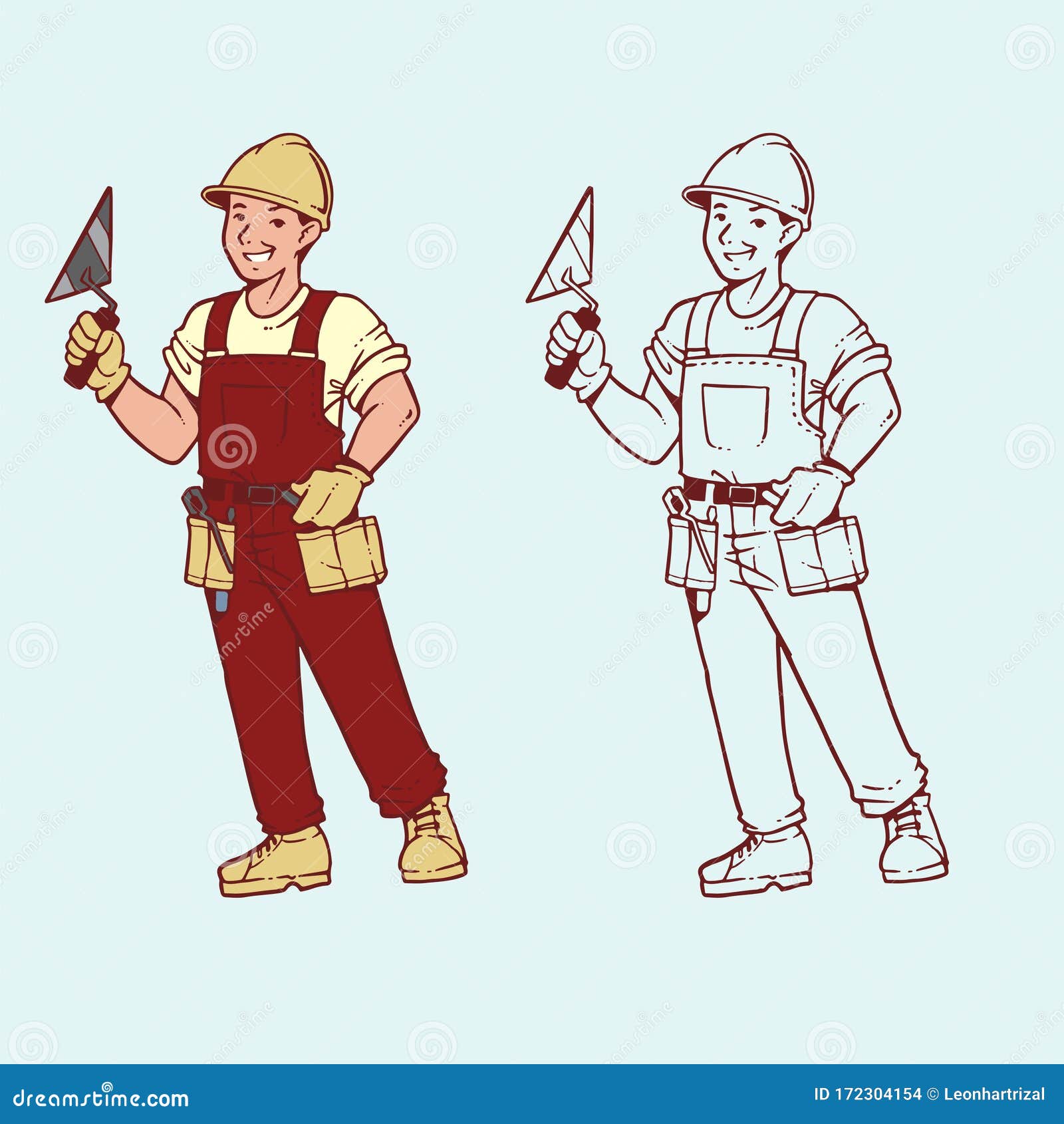 Vintage Worker Illustration Stock Vector - Illustration of operator ...