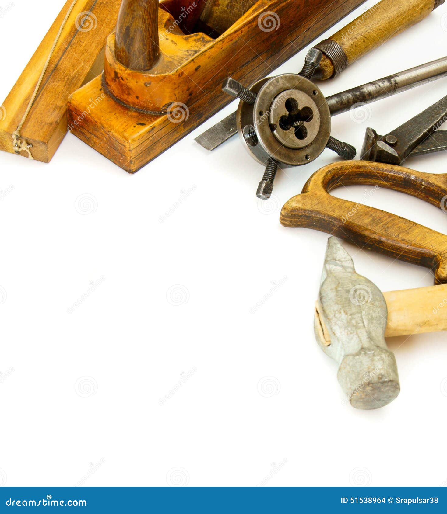 Vintage Working Tools ( Hammer, Saw and Others) on Stock Photo - Image ...