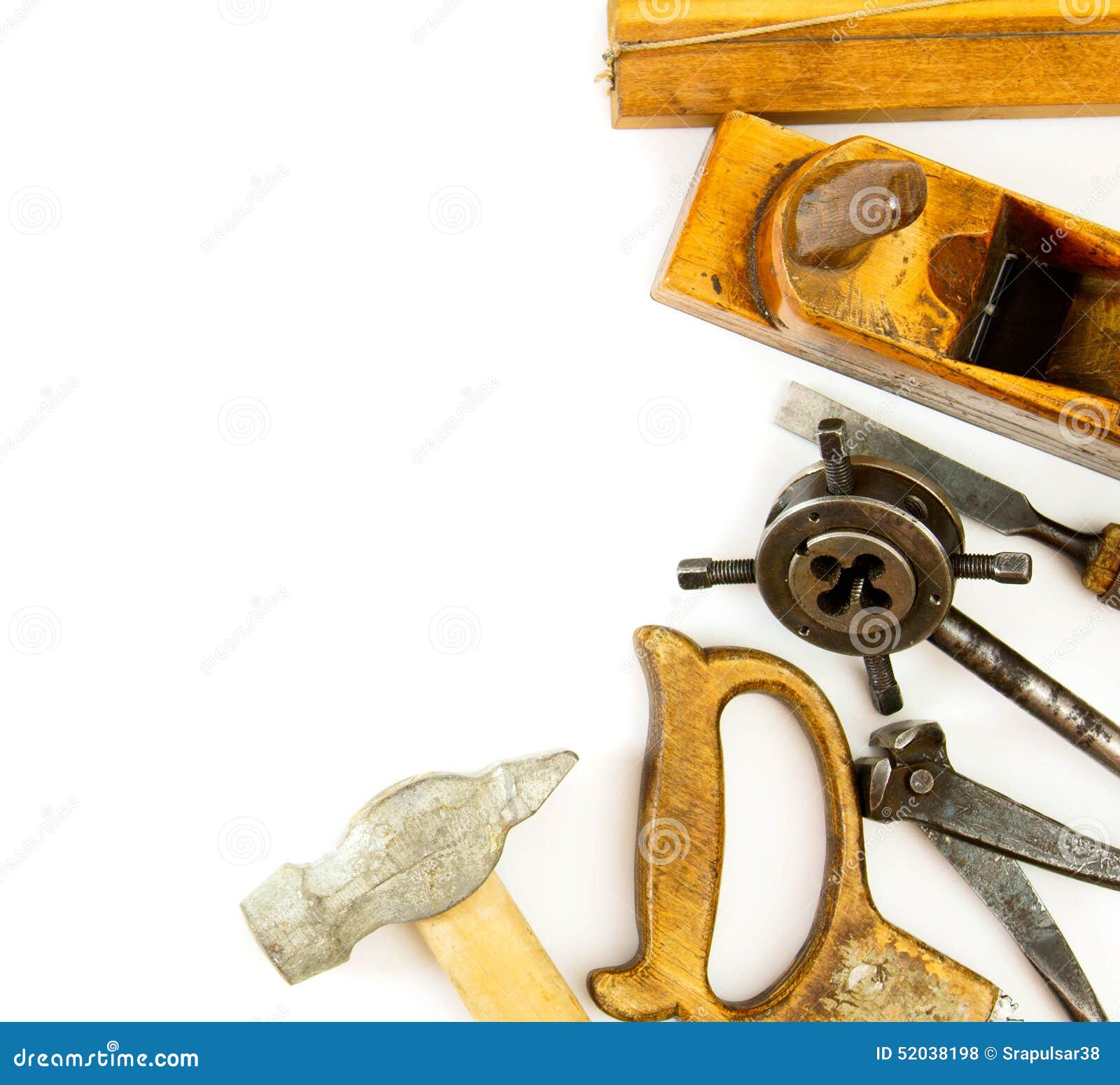 Vintage Working Tools ( Hammer, Saw and Others) on Stock Photo - Image ...