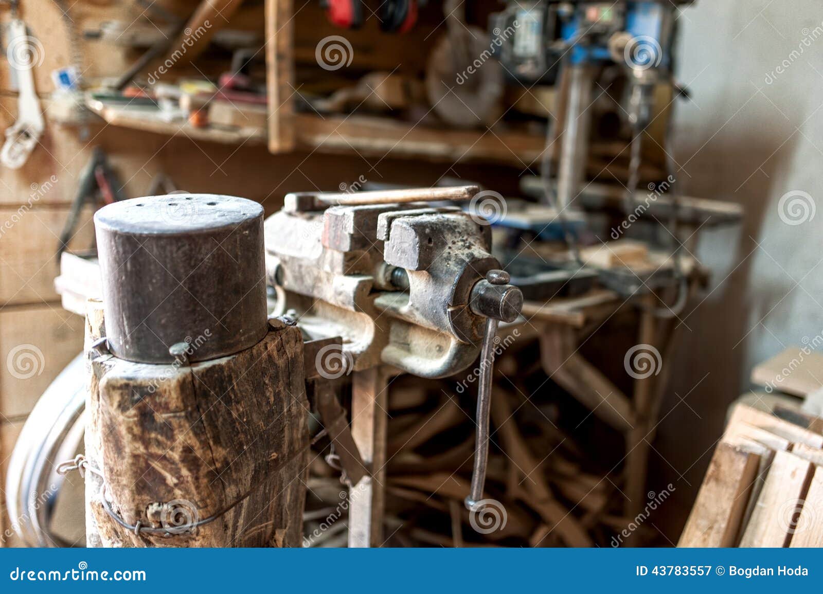 Bench Vise On Construction Site Royalty-Free Stock Photo ...