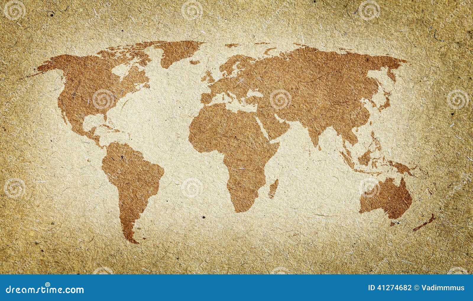 Vintage world map stock illustration. Illustration of document - 41274682