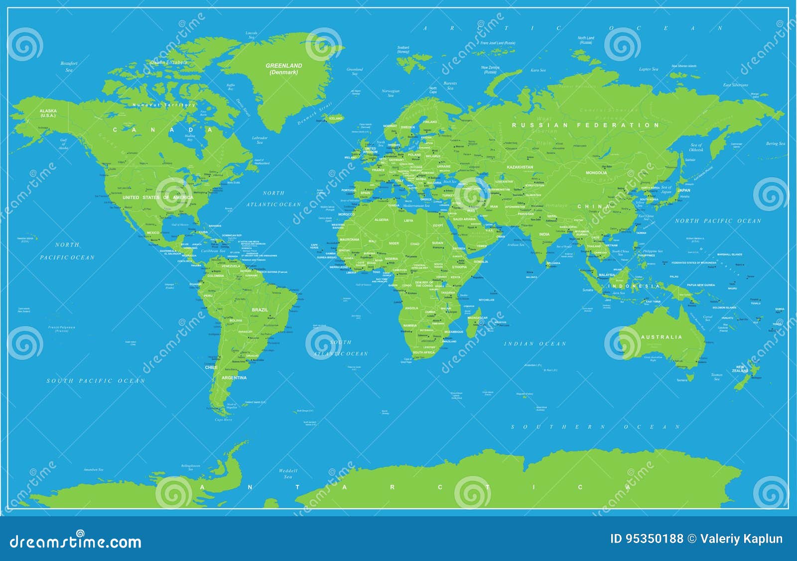 Vintage World Map - Vector Illustration Stock Illustration ...