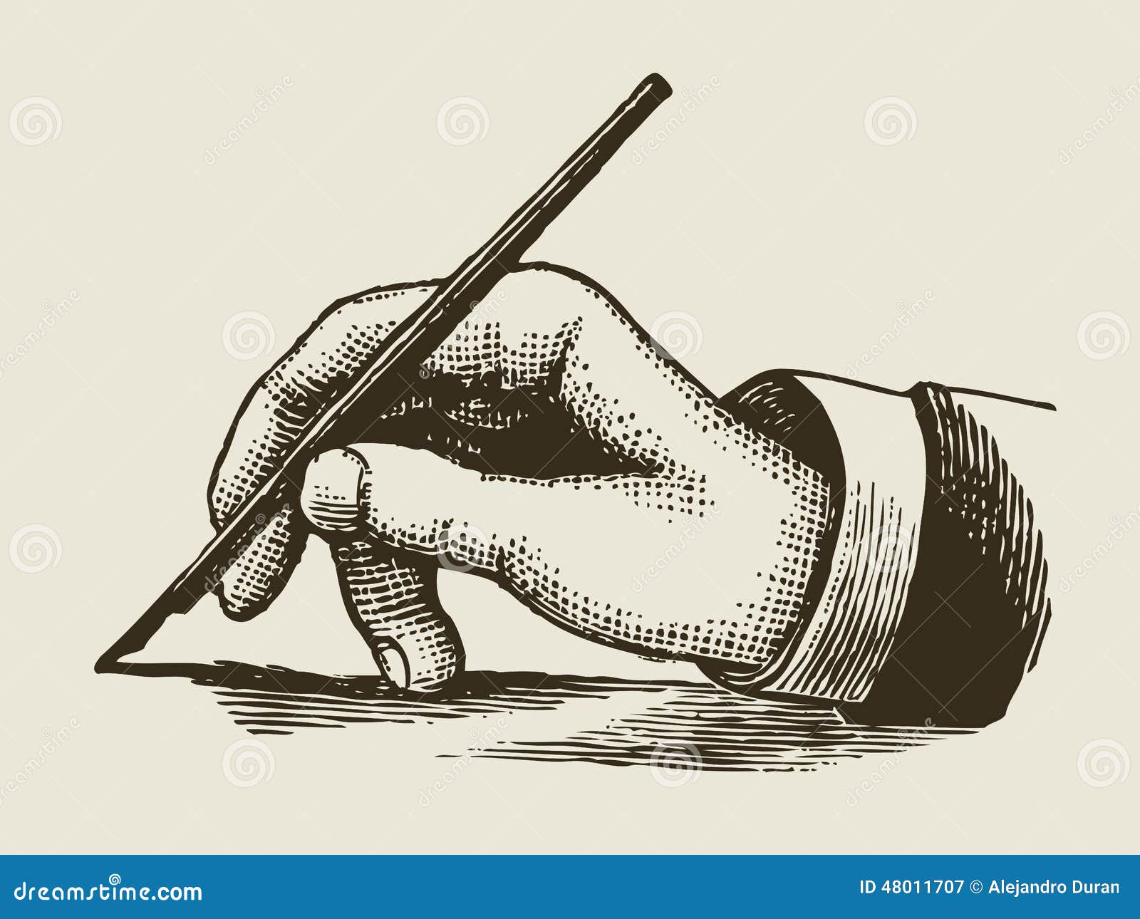 Vintage writing hand stock vector. Illustration of classic - 48011707