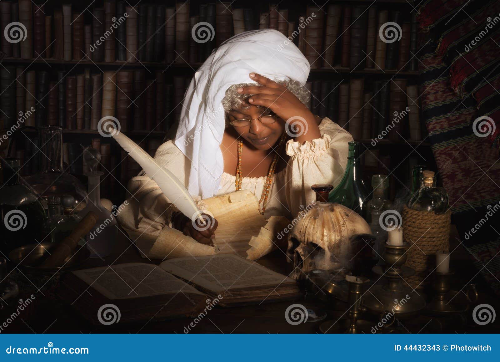 Vintage writing at night stock image. Image of experiment - 44432343