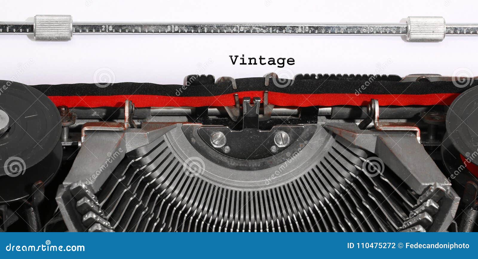Vintage Written with the Old Typewriter on Page Stock Photo - Image of ...