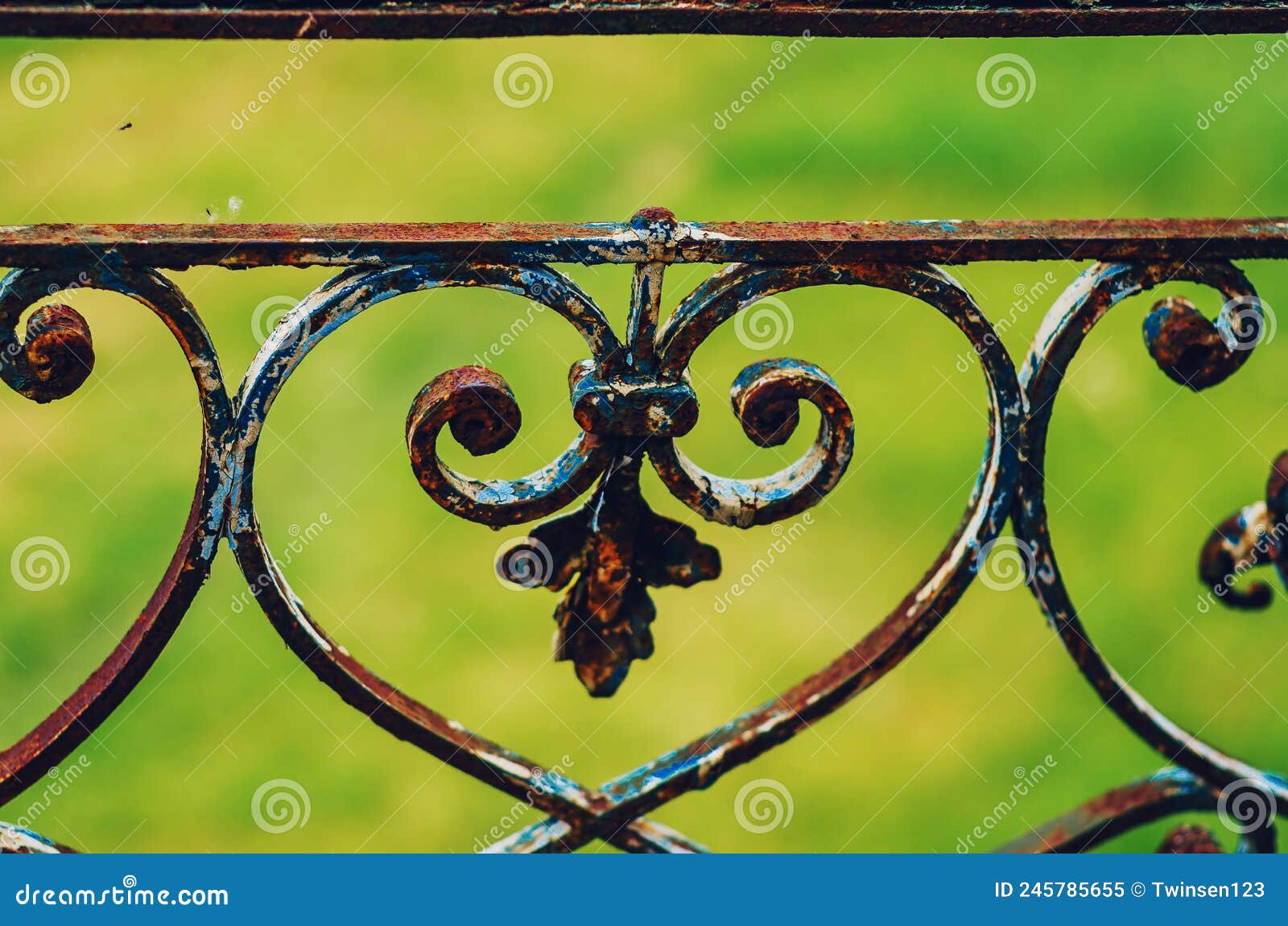 Vintage Wrought Iron Pattern. Ancient Architecture Stock Image - Image ...