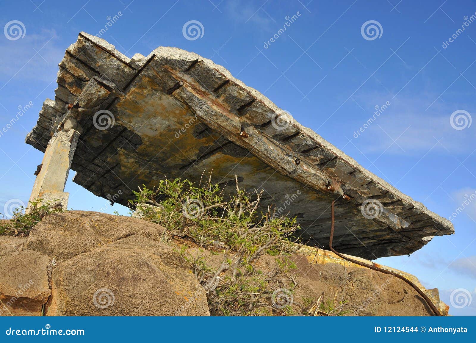 Vintage WWII Bunker 2 stock photo. Image of adventure - 12124544