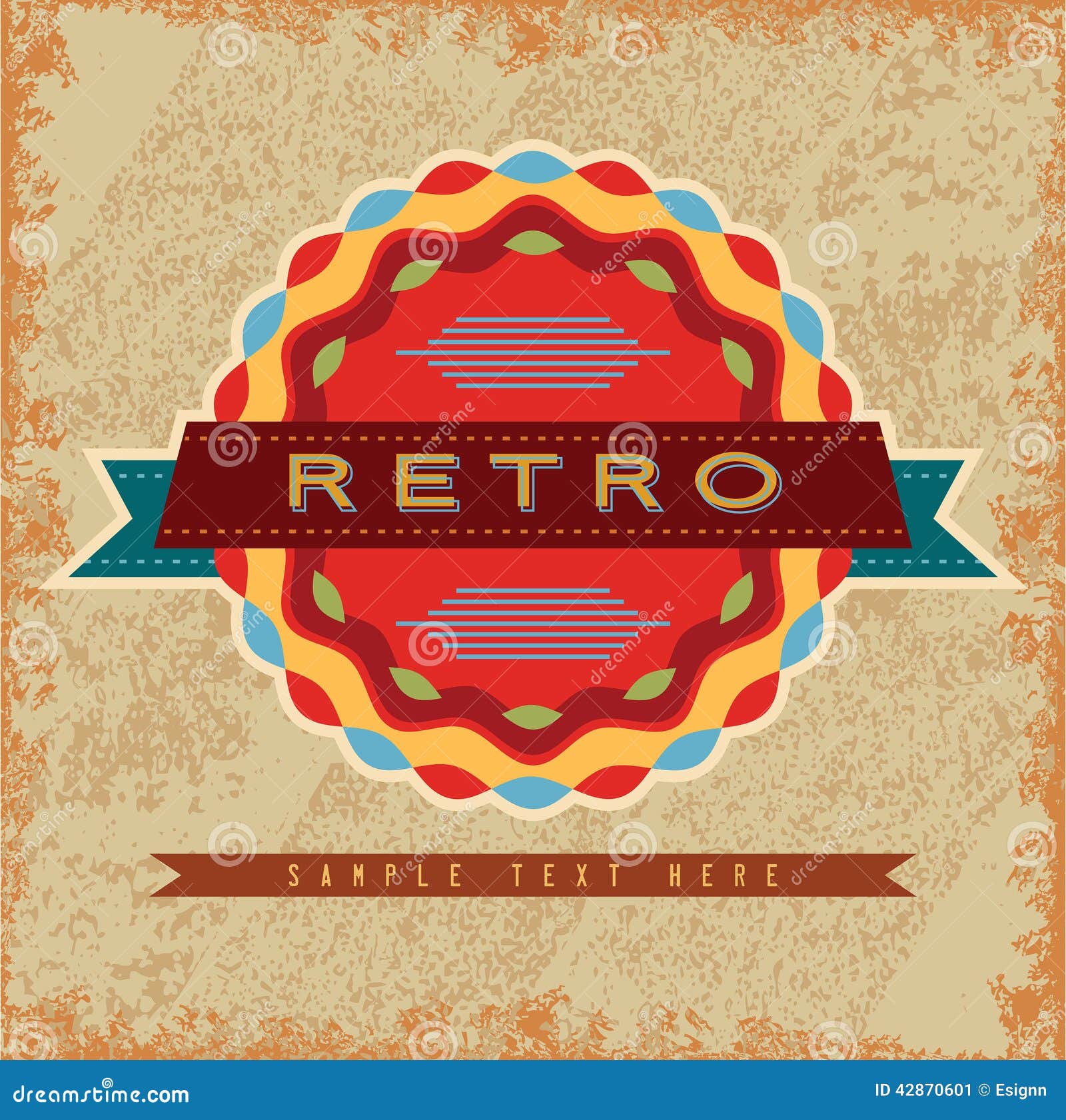 Vintage Y Elementos Retros Del Diseño Ilustración del Vector ...