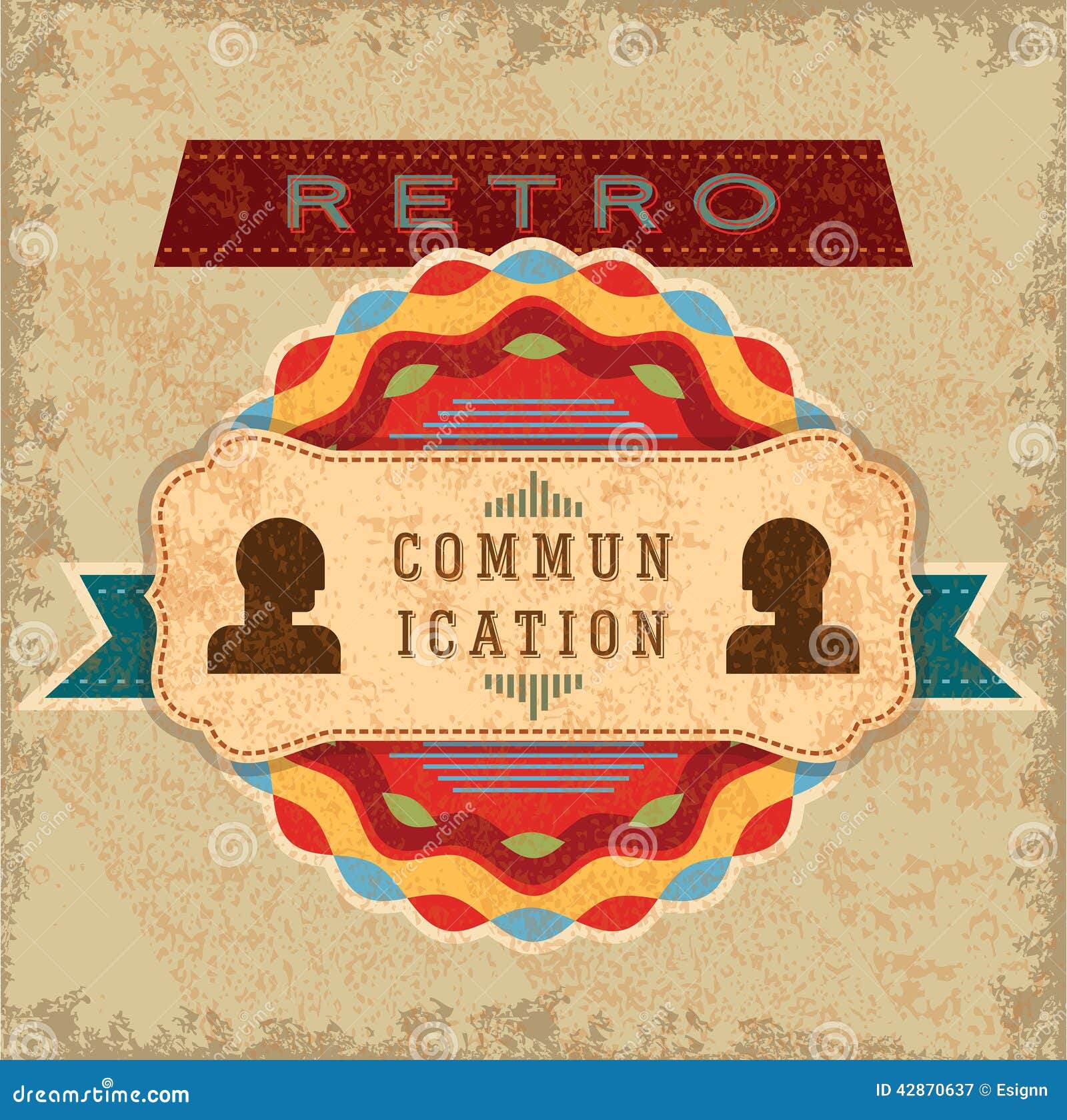 Vintage Y Elementos Retros Del Diseño Ilustración del Vector ...