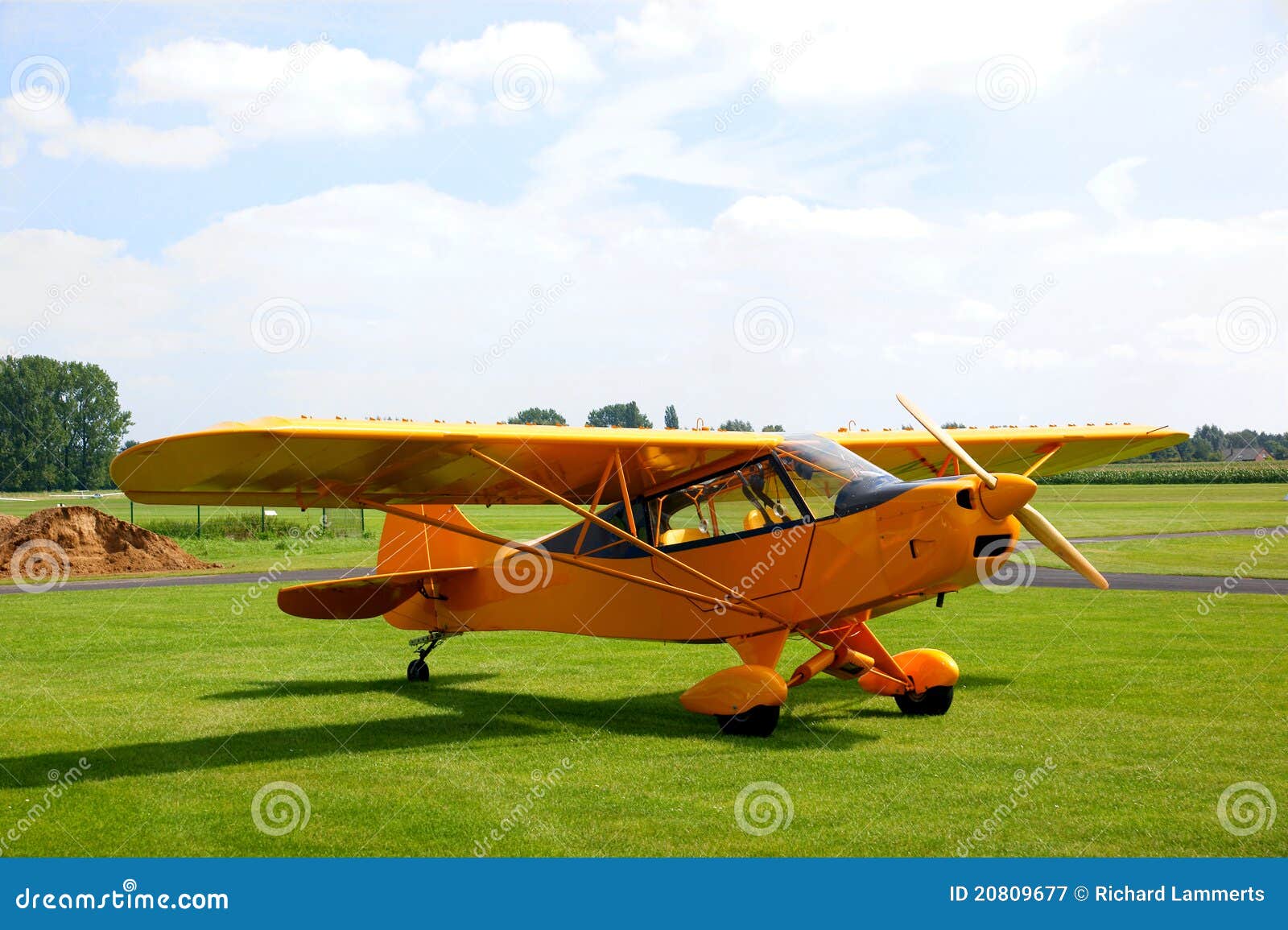 Vintage Yellow Airplane Stock Photography | CartoonDealer.com #2150942