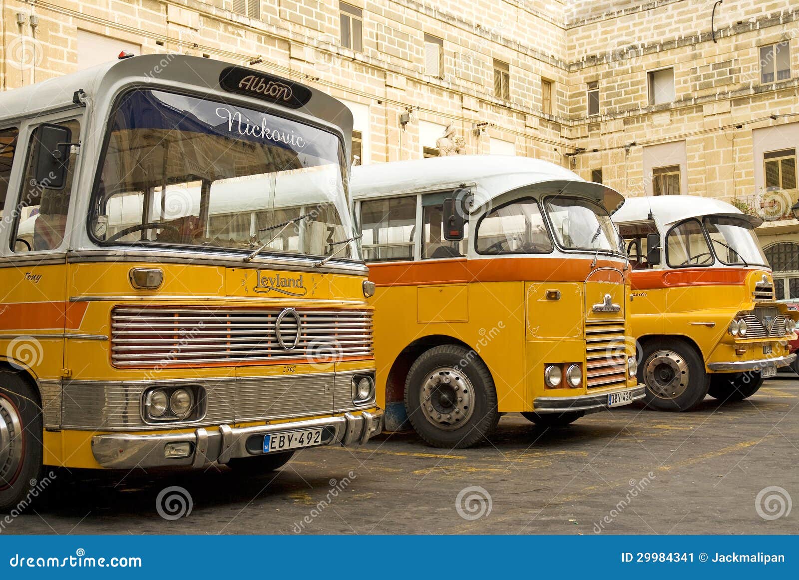 Vintage British Buses in Valetta Malta Editorial Photo - Image of ...