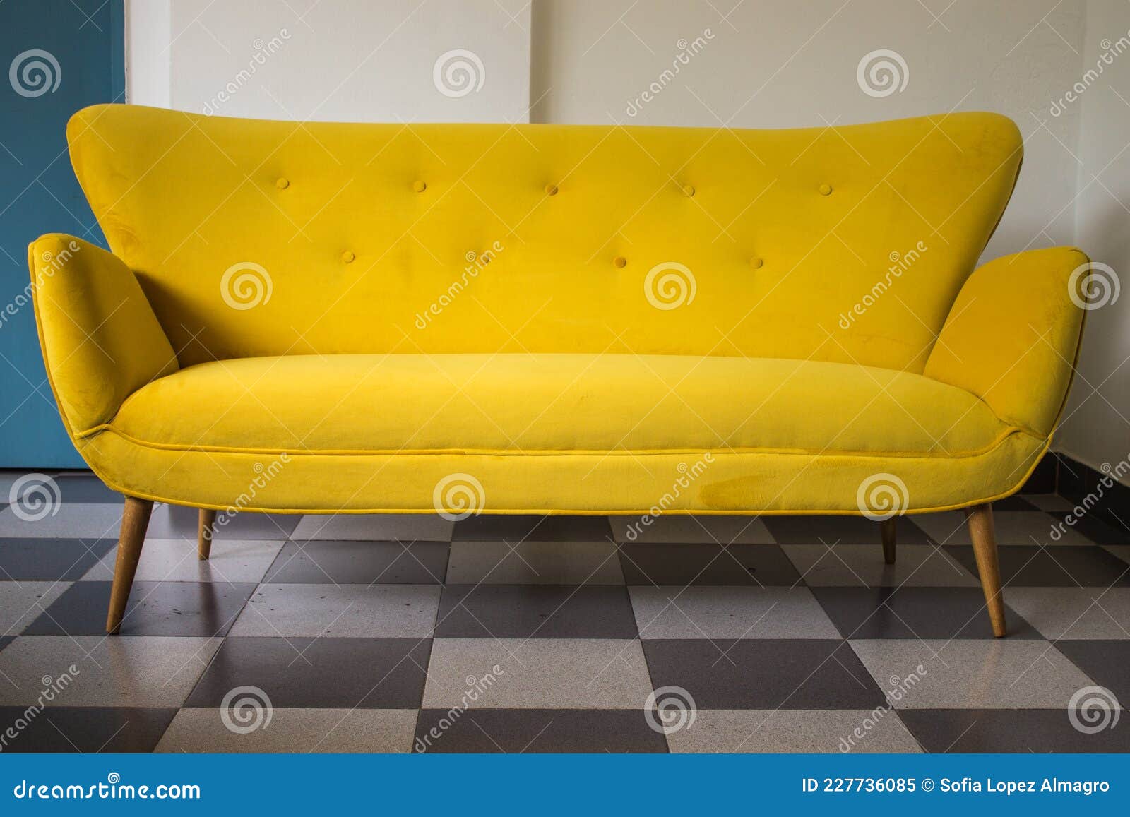 Vintage Yellow Furniture Closeup Detail Style Classic Stock Image ...