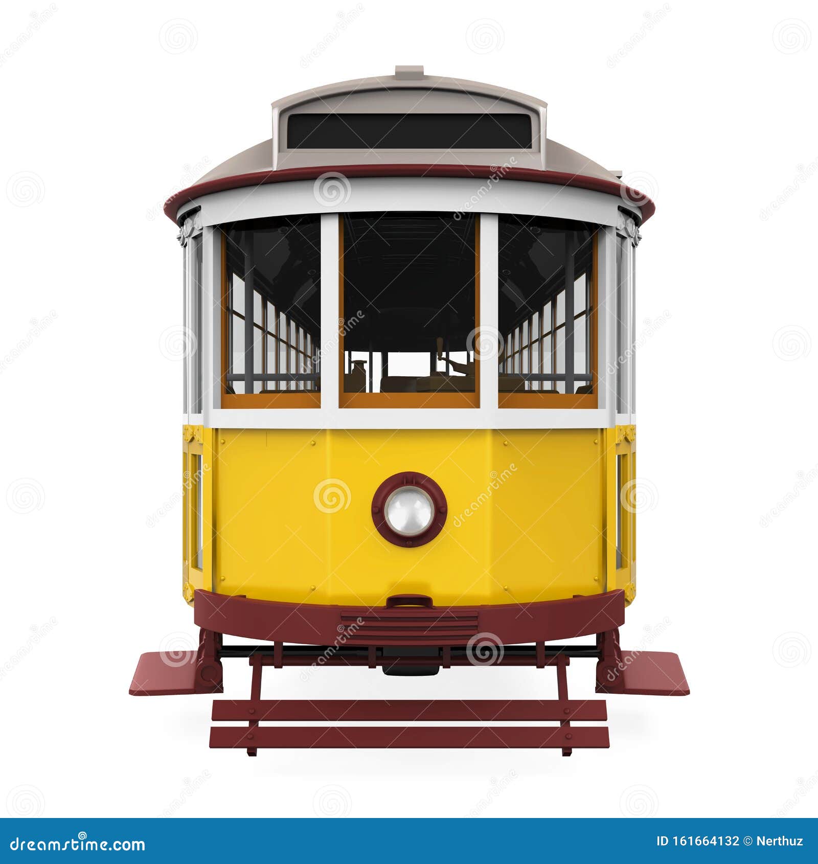 Tram Isolated On White Background. Blue Tram. Vector Illustration ...