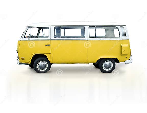 Vintage yellow van stock image. Image of vintage, automobile - 7889317