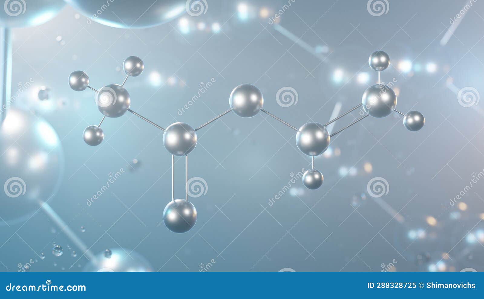 Vinyl Acetate Molecular Structure, 3d Model Molecule, Polymers ...