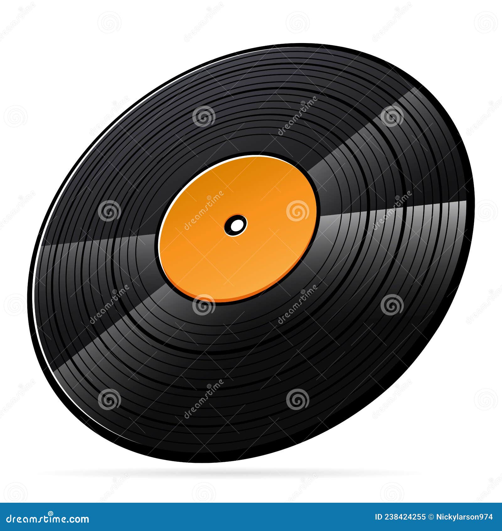 Vinyl Audio Disc Cartoon Design Stock Vector - Illustration of disc ...