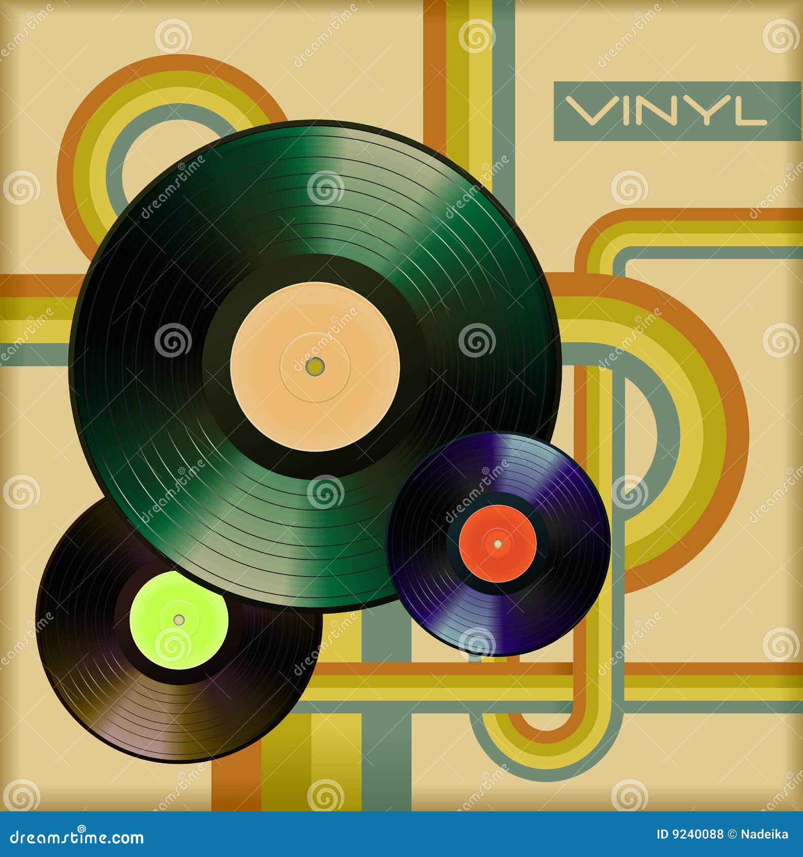 Vinyl cover stock vector. Illustration of abstract, obsolete - 9240088