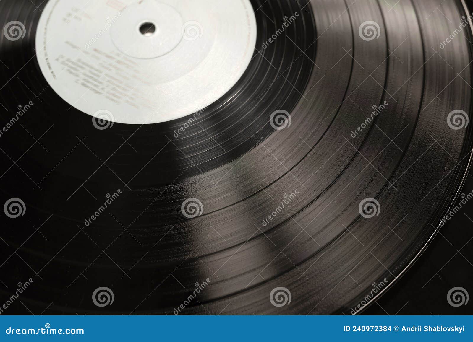Vinyl Disc Close-up. Vinyl Record Texture in Vintage Style Stock Photo ...