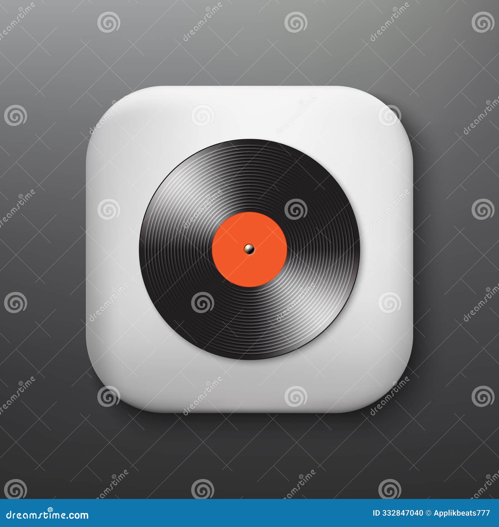 Vinyl Disc Icon, Vinyl Disc Application, Vector Illustration Stock ...
