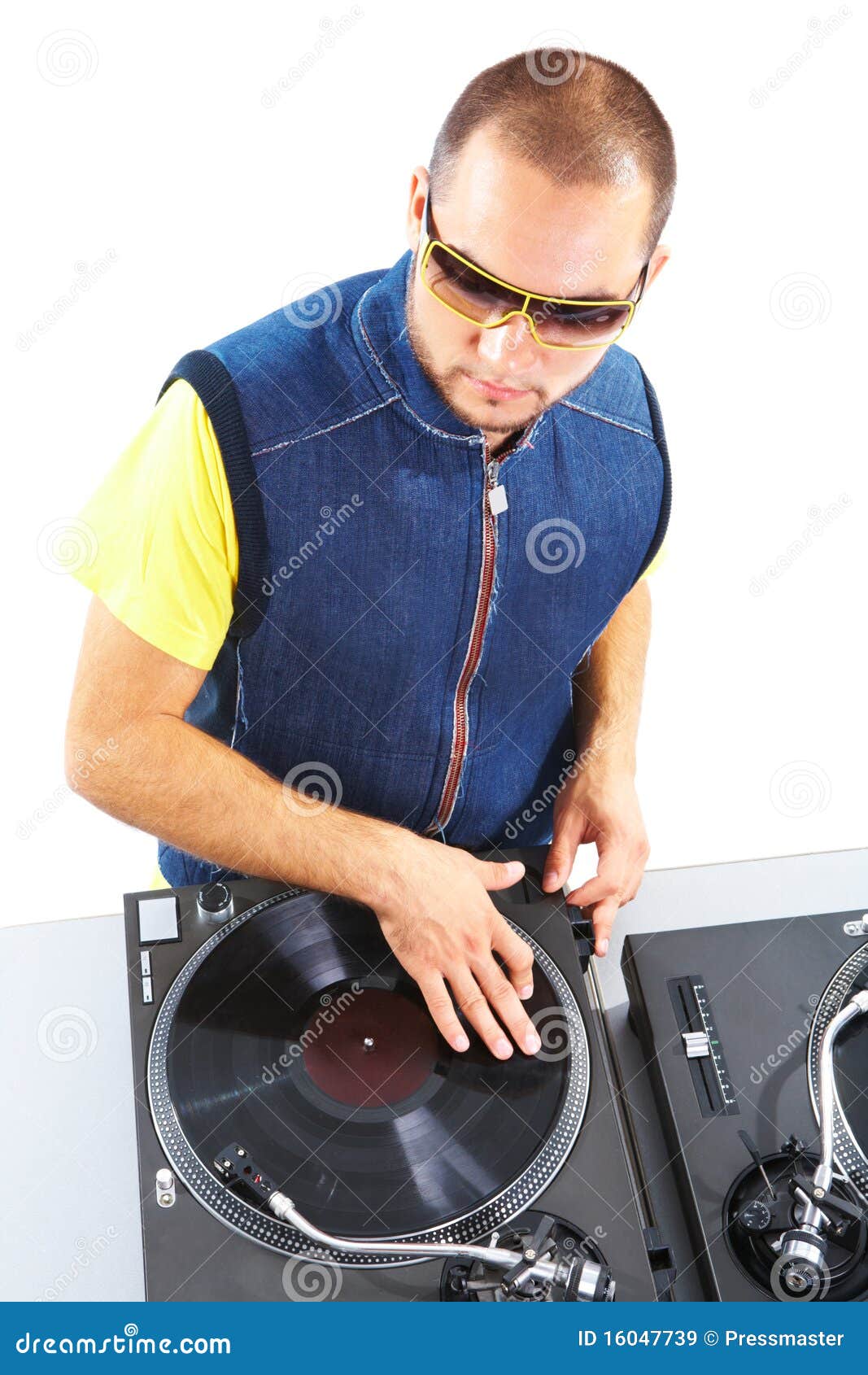 Vinyl disc player stock image. Image of disco, handsome - 16047739